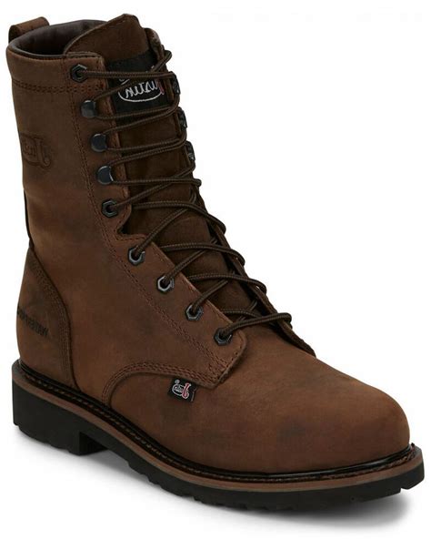 Justin Mens Drywall Waterproof Work Boots Steel Toe Work Boots