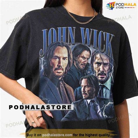 Vintage Keanu Reeves John Wick Shirt T For Women Men True Fans