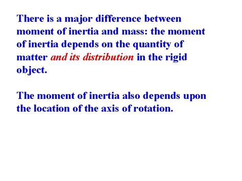 Rotational Dynamics Moment Of Inertia The Angular Acceleration