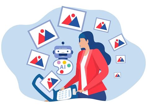 premium vector businesswoman ai prompt engineer or ai chatbot to