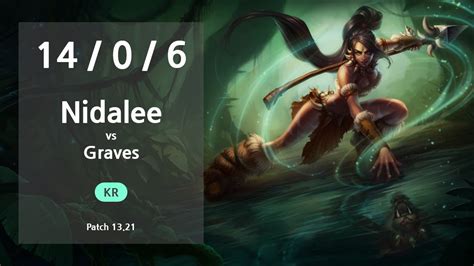 Nidalee Jungle Vs Graves KR GrandMaster Patch 13 21 YouTube