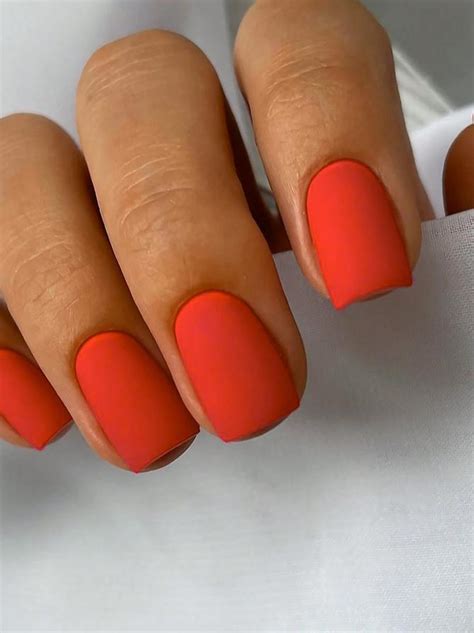 Комплект Разкошни Press On Изкуствени Къси Ежедневни Нокти 24 броя Велурен Медно Оранжев Тициан