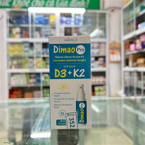Dimao Vitamin D3 và Keovon Vitamin K2 dạng xịt chai 25ml hỗ trợ tăng chiều cao cho trẻ