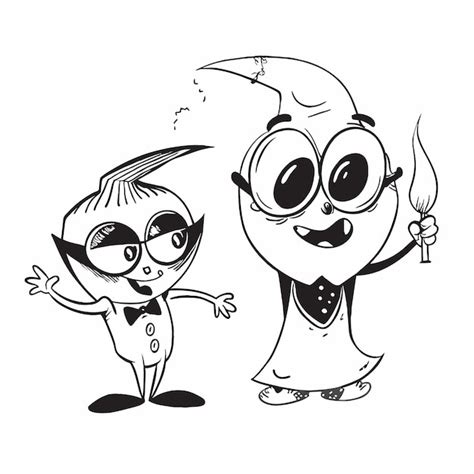 A Cartoon Character And A Woman With Glasses And A Devil Next To Them