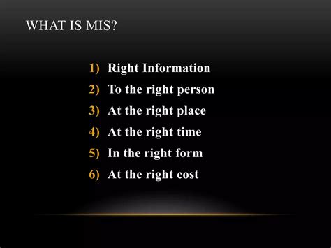 Management Information System Pptx Business Business And Finance