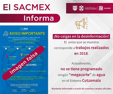 Sacmex Estas alcaldías serán afectadas por reducción de agua potable