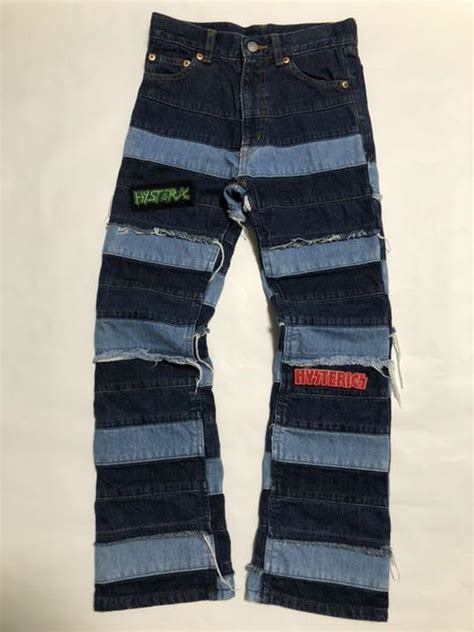 45％割引ブルー系s【翌日発送可能】 Hysteric Glamour ウミヘビ ダメージ デニム デニムジーンズ パンツブルー系s