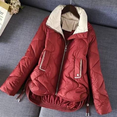 2023新款女冬韩版小个子立领保暖短款轻薄棉衣羽绒棉服外套潮 Taobao