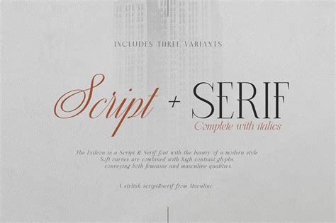 The Exileon Scriptandserif Font Duo Serif Fonts Masculine Script
