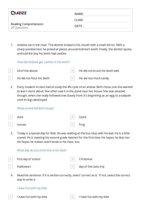 50 Reading Worksheets For 6th Class On Quizizz Free And Printable