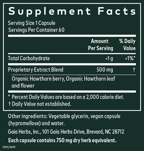Hawthorn Supreme® Supplement Hawthorn Berry Pills Gaia Herbs®
