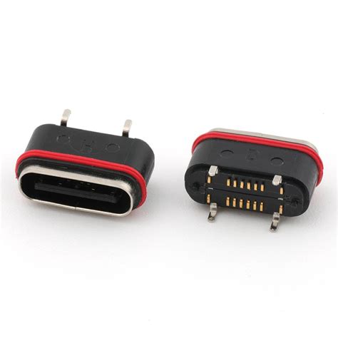 Surface Mount Waterproof 16pin Usb Type C Female Connector Based On