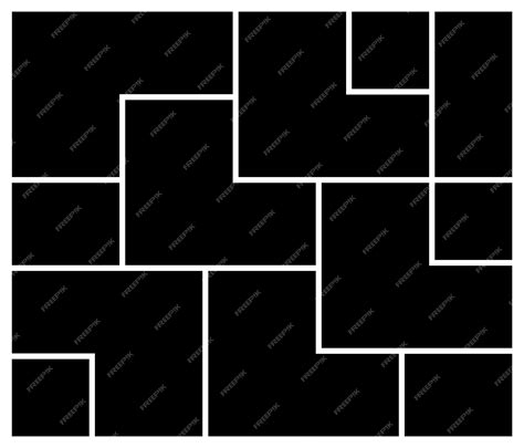 Premium Vector Collage Frame Pictures Or Photos Rectangle Grid Layout