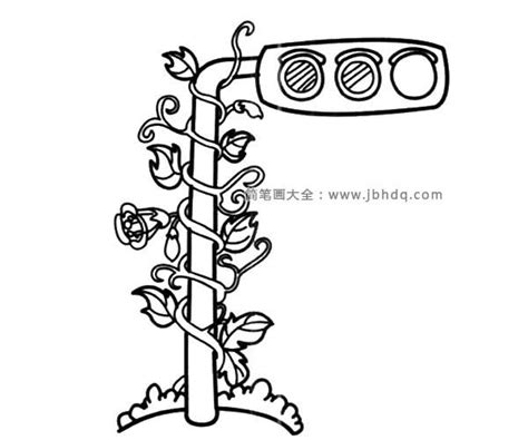 红绿灯倒计时简笔画 简笔画图片大全 普车都