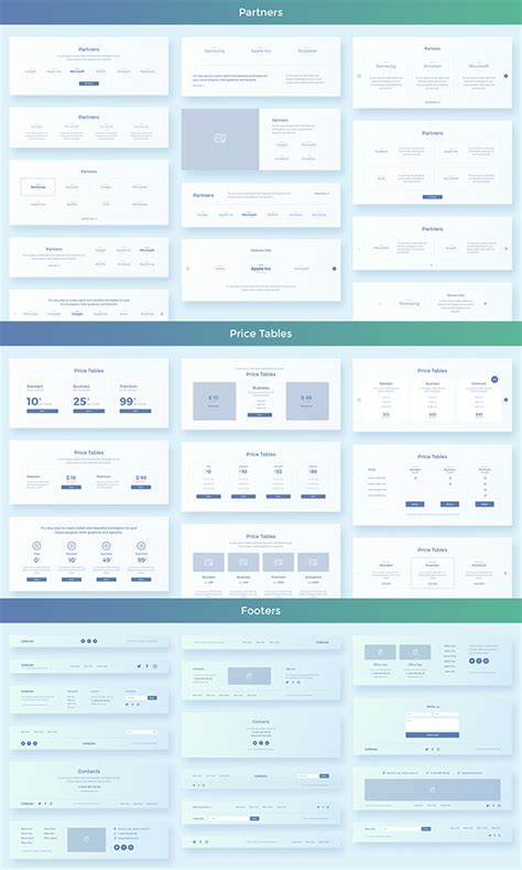 Collector Wireframe Web Kit Adobe XD Behance