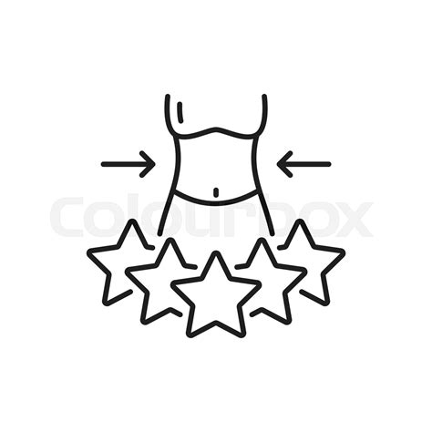 Woman Waist Outline Icon Body Exercise Sign Stock Vector Colourbox