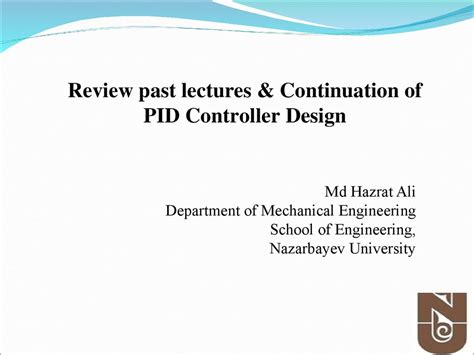Pid Controller Design Online Presentation