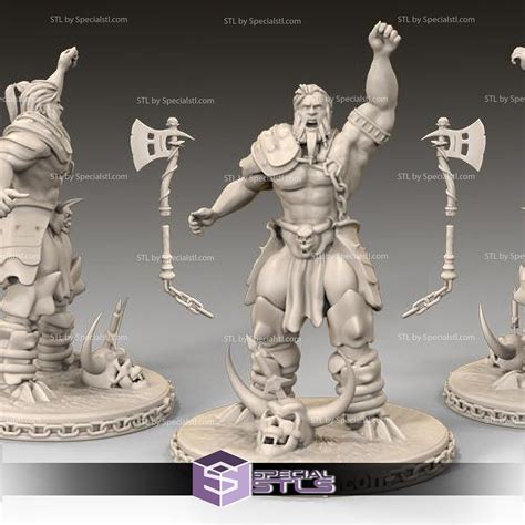 Barbarian Stl Files From Diablo 3d Model Specialstl
