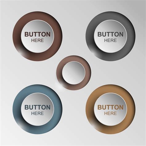 Button Sleek Brown For Web Design 2742664 Vector Art At Vecteezy