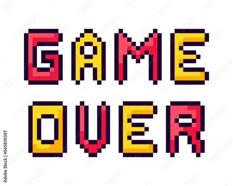 Pixel Banner The Phrase Game Over Pixel Playing Game Over Screen