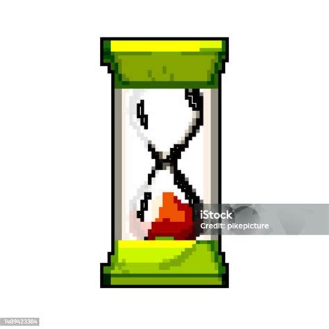 Watch Sandglass Hourglass Game Pixel Art Vector Illustration向量圖形及更多倒數圖片