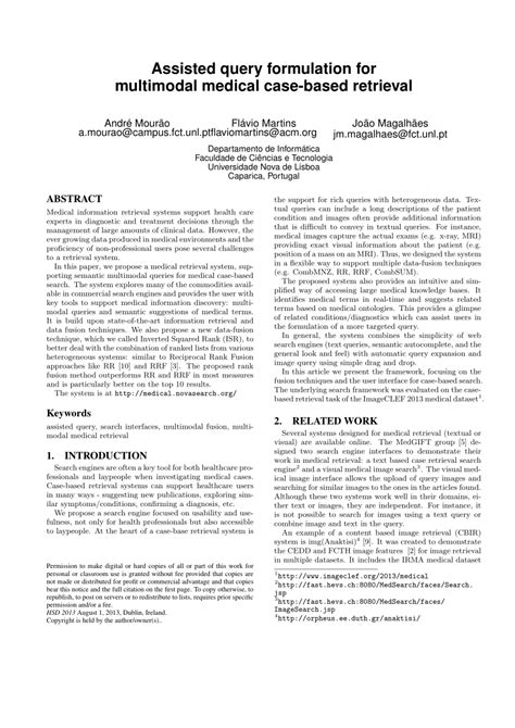 pdf assisted query formulation for multimodal medical case based