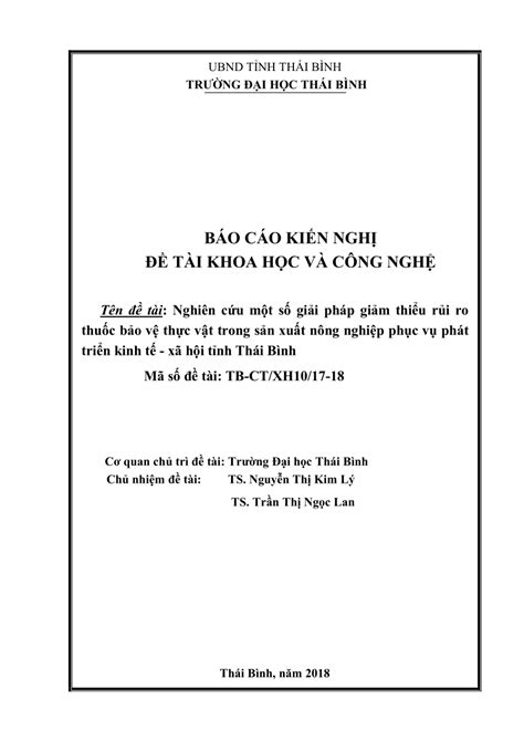 PDF ĐỀ TÀI KHOA HỌC VÀ CÔNG NGHỆ