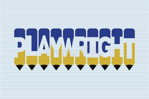 Playwright Text With Pen Symbol Creative Ideas Design Stock Vector Illustration Of Filming