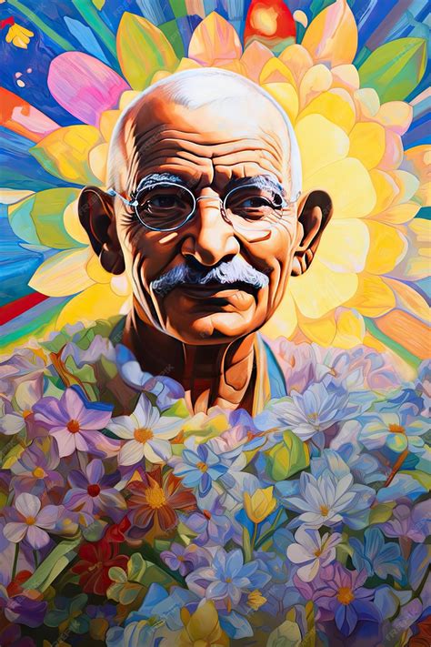 Premium Photo Portrait Of Mahatma Gandhi