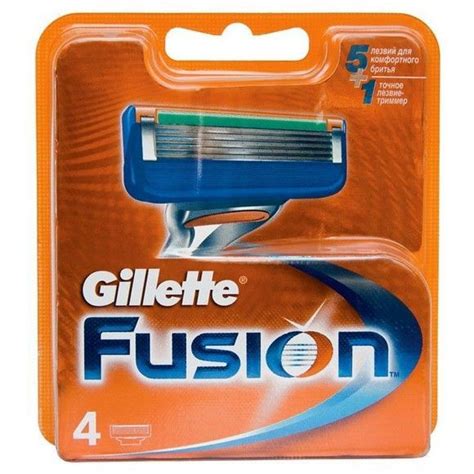 Кассета для станка Gillette Fusion мужской, 4 шт в магазине «Магнит ...