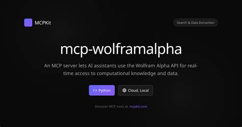 Mcp Wolframalpha Search And Data Extraction Mcp Tool Mcpkit Mcpkit