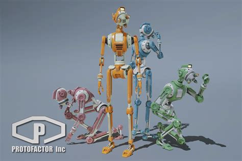 Sci Fi Scientist Droid 3d Robots Unity Asset Store