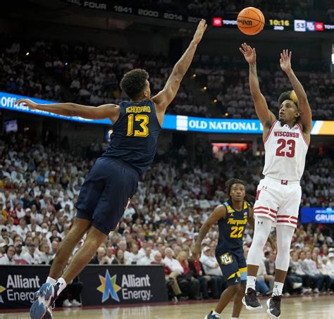Marquette Golden Eagles Vs Wisconsin Badgers College Basketball Game