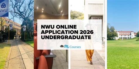 Nwu Online Application 2026 Undergraduate My Courses