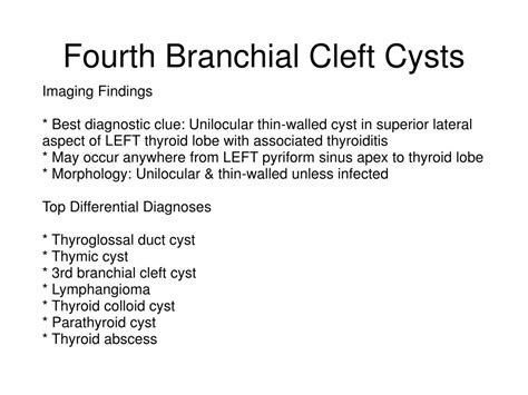 Ppt Branchial Cleft Cysts Powerpoint Presentation Id259307