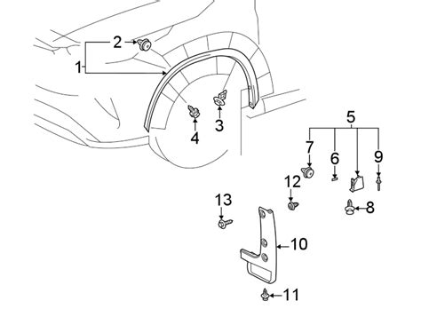 2006 Toyota Molding Moulding Sub Assembly Front W 756010e090a1