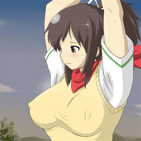 Rule 34 Armpit Fetish Armpit Sweat Asuka Senran Kagura Blush Brown