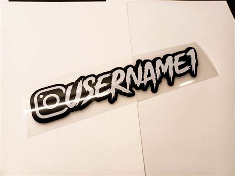 Holographic Instagram Name Vinyl Decal Sticker Rising Sun Decals
