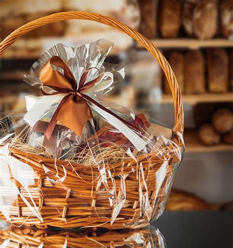 Wrapping A Gourmet Basket With Transparent Paper Creastyl