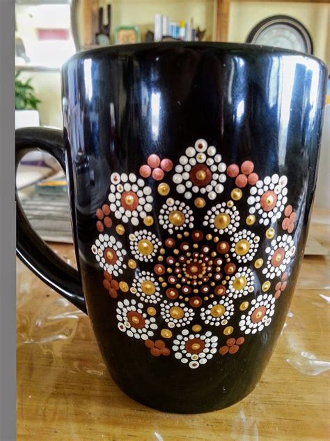 Custom Metallic Mandala Mug SET Of 2 Price Is For Each One Painted