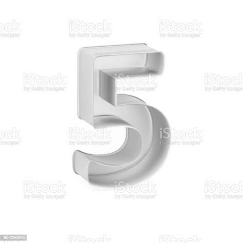 금속 베이킹 케이크 팬 또는 쿠키 커터 수학 자리 5 흰색 배경 3d 같은 렌더링 0명에 대한 스톡 사진 및 기타 이미지 0명 3차원 형태 강철 Istock