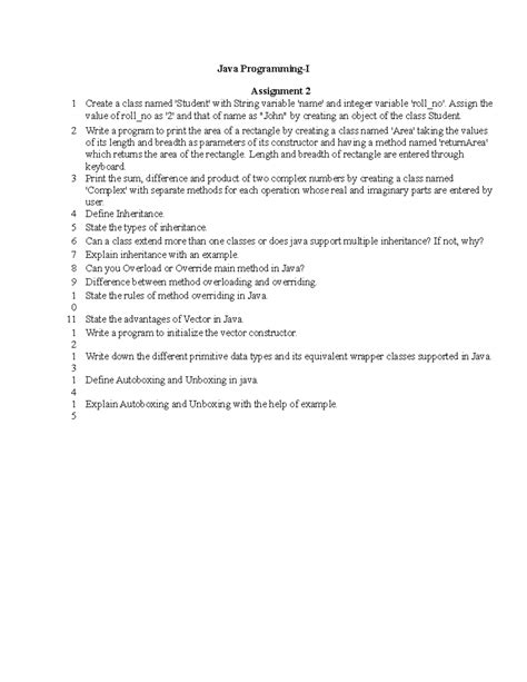 Assignment 2 About Operators Java Programming I Assignment 2 1 Create