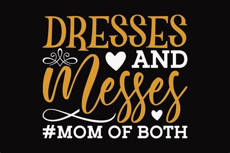 Premium Vector A Black And Gold Poster That Says Dresses And Messes On It