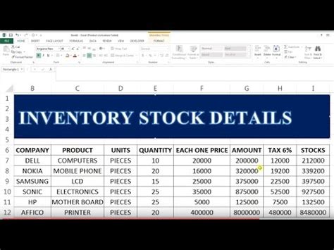 How To Maintain Your Stock In Exce Stock Maintain In Excel 35 YouTube