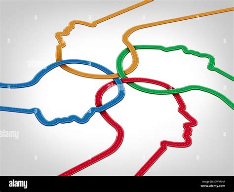 Community Learning Development Concept With A Group Of Roads Shaped As Humn Heads Coming