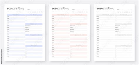 Daily Activity Planner Template