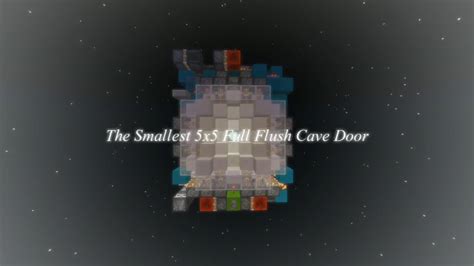 Mcbe Tiny 5x5 Flush Cave Door Youtube
