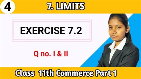Exercise 72 Class 11 Maths Commerce Part 1 Lecture 4 Hsc Board Youtube