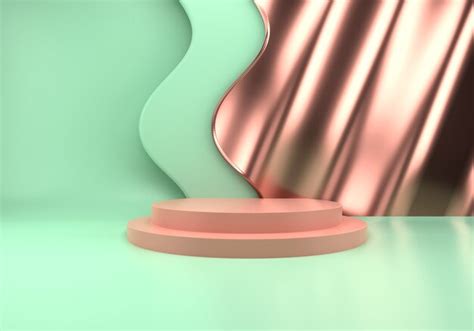 3d 렌더링에서 제품 프레젠테이션을위한 연단 사용 프리미엄 Psd 파일