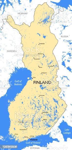 Finland Map Stock Illustration Download Image Now Capital Cities